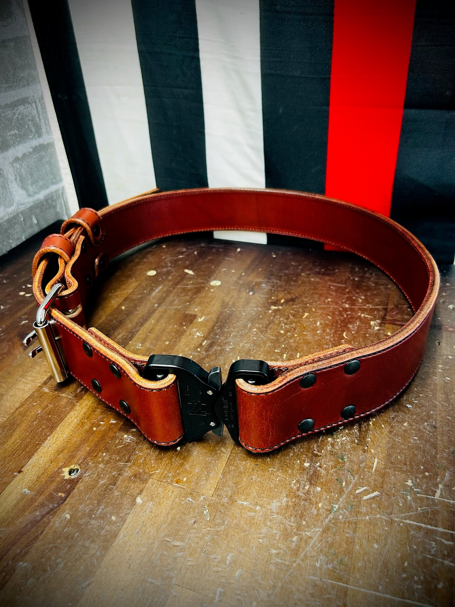 Truck Belt, Bunker Belt 2 inch Leather Firefighter Turnout Belt – Mad ...