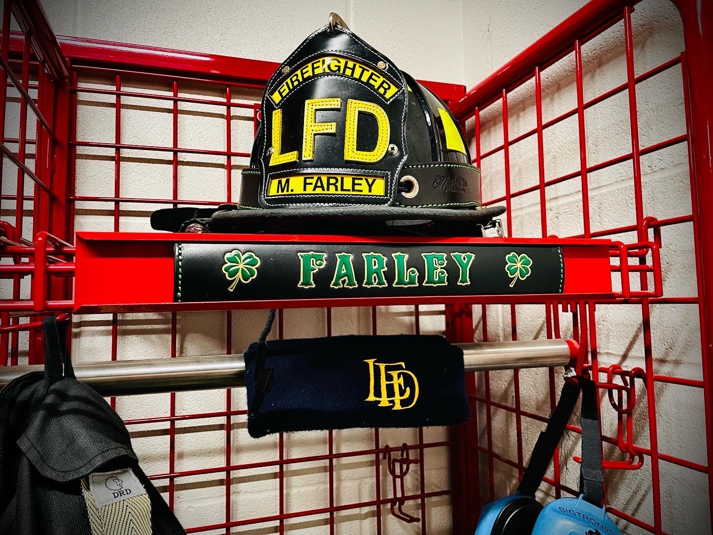 Firefighter Locker Name Plate – Mad Piper Leatherworks